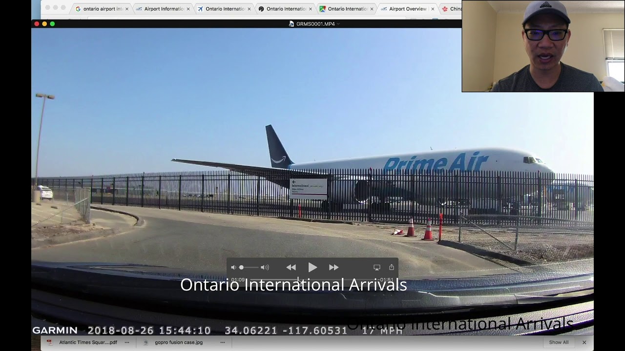 China Airlines Ontario International Airport Arrivals Location - YouTube
