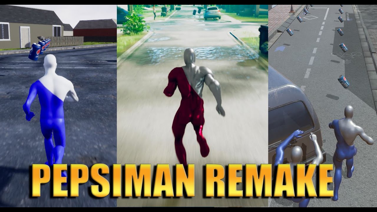 GAME PEPSIMAN REMAKE ? NOSTALGIA BANGET 😭 - Gameplay Pepsiman 2 & Pepsi ...