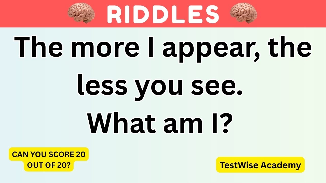 20 Riddles That Will Test Your Brain Speed | Brain Teasers & Riddle ...