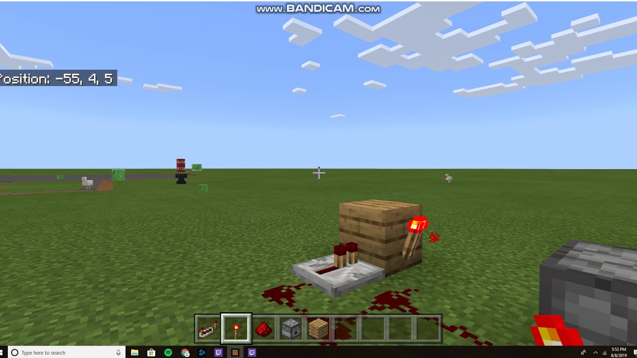 How to make a Flamethrower in Minecraft! *easy* - YouTube