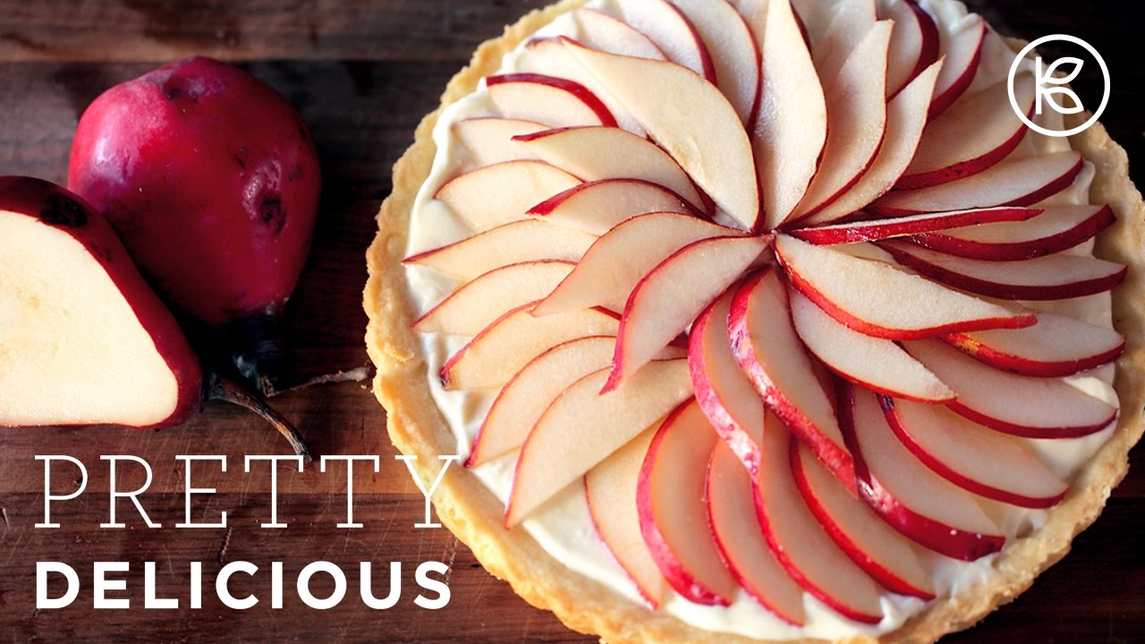 Red Pear Tart Recipe | Pretty Delicious - YouTube