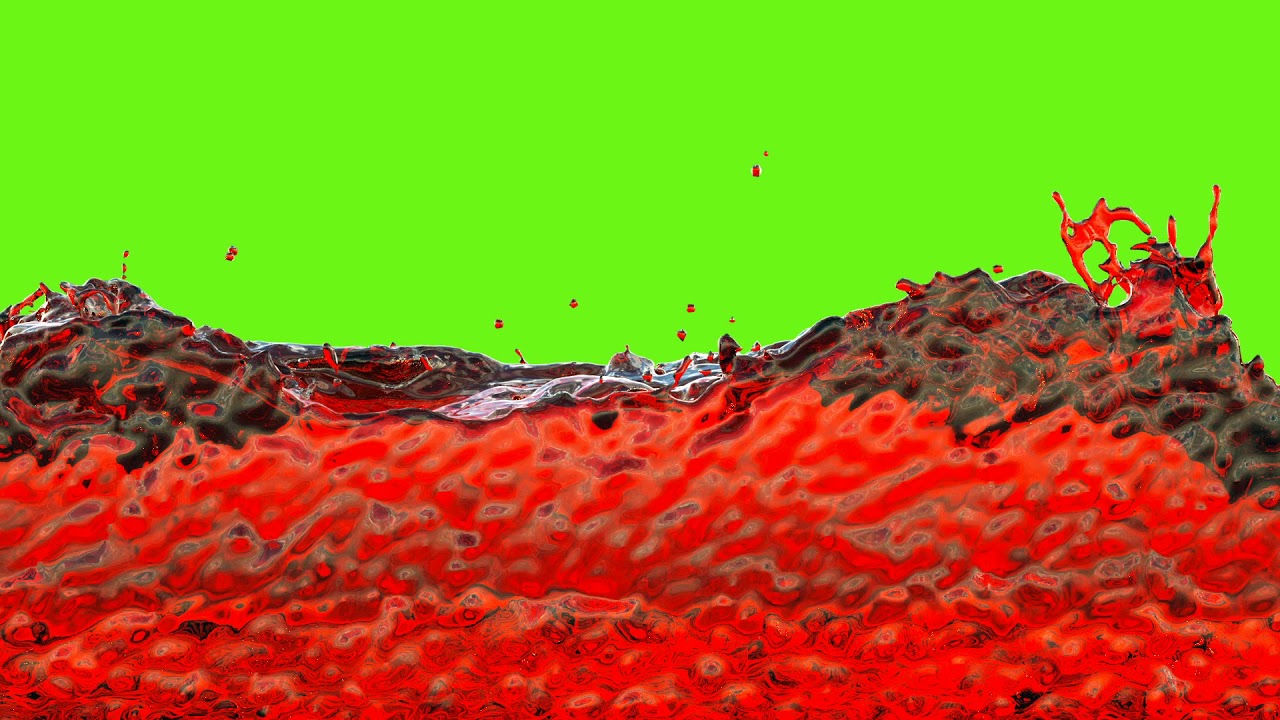 Red ink, Blood splashes, Red liquid Splashing on green screen - YouTube