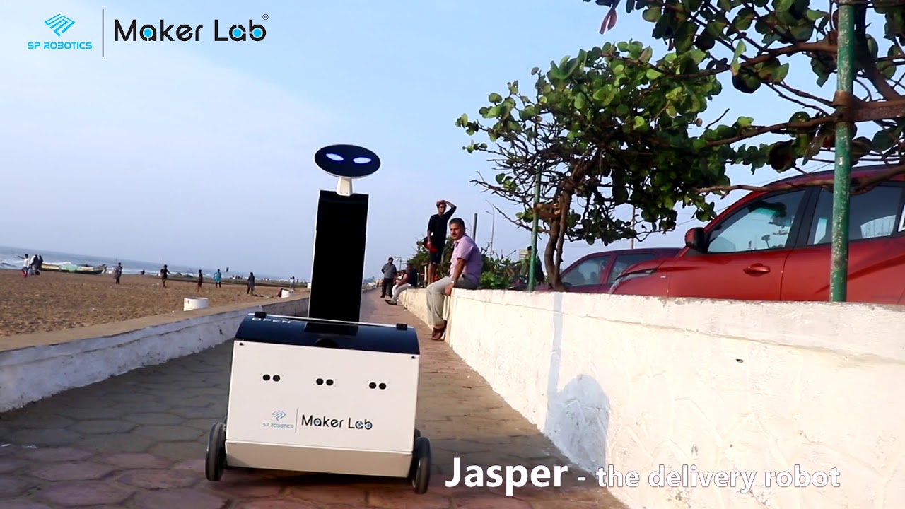 Jasper - The Delivery Robot from SP Robotics MakerLab Kottivakkam - YouTube