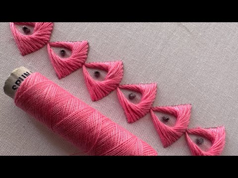 Most elegant border hand embroidery design | #embroidery | hand embroidery for beginners 