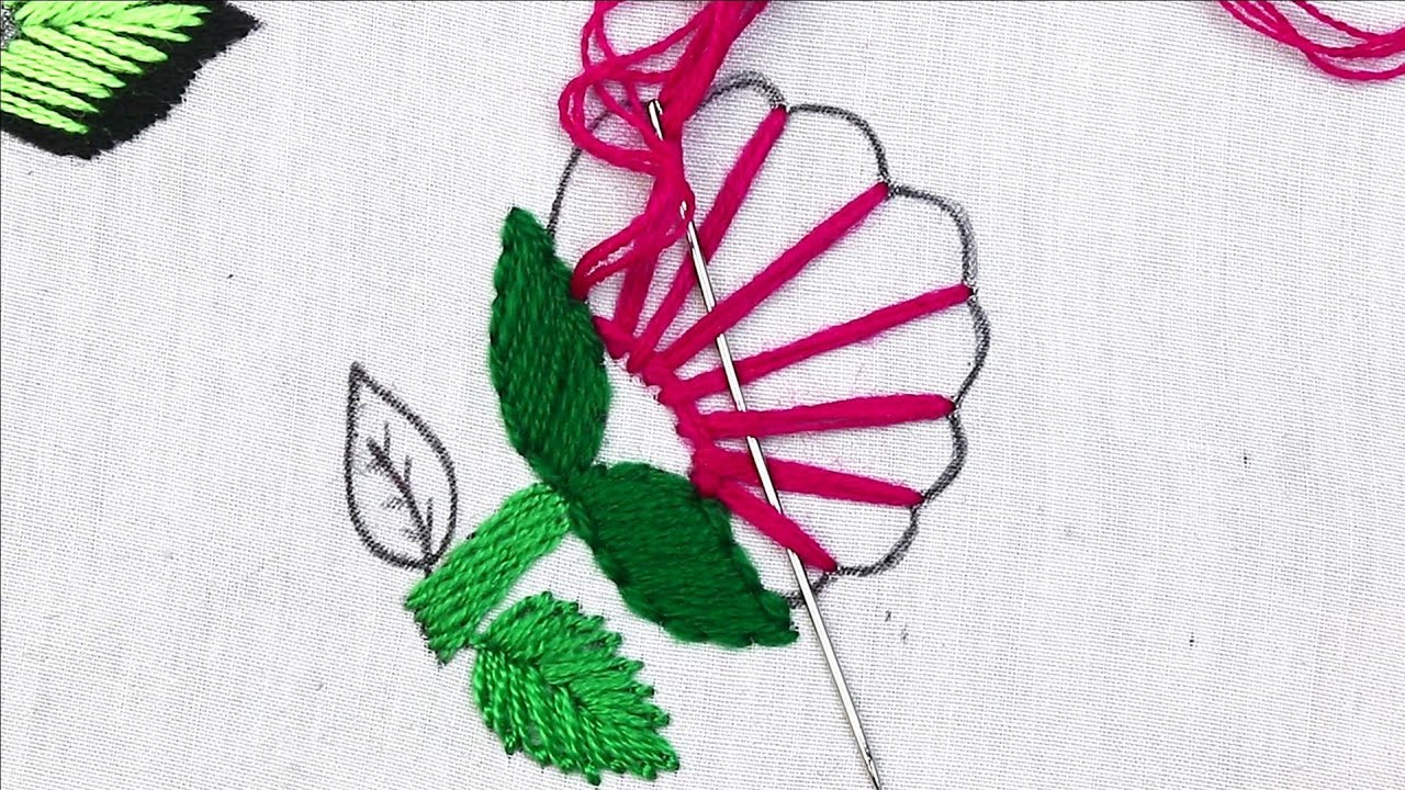 very easy and colorful fantasy flower Stitch Needle Point Art Flower ...