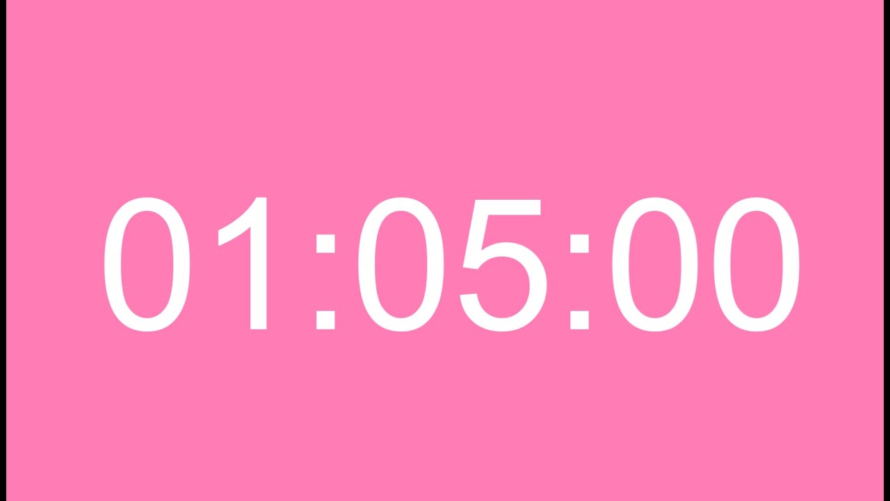 1 Hour 5 Minute Focus Timer (Pink) – Study, Work, Pomodoro | Timely ...