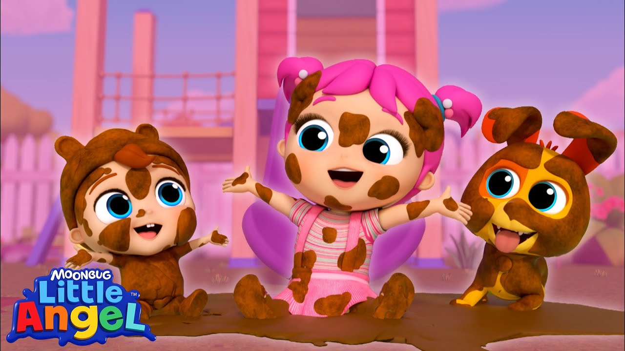 Splish Splash! Fun in the Mud! 🌊 | Jill's Playtime | Little Angel Kids ...