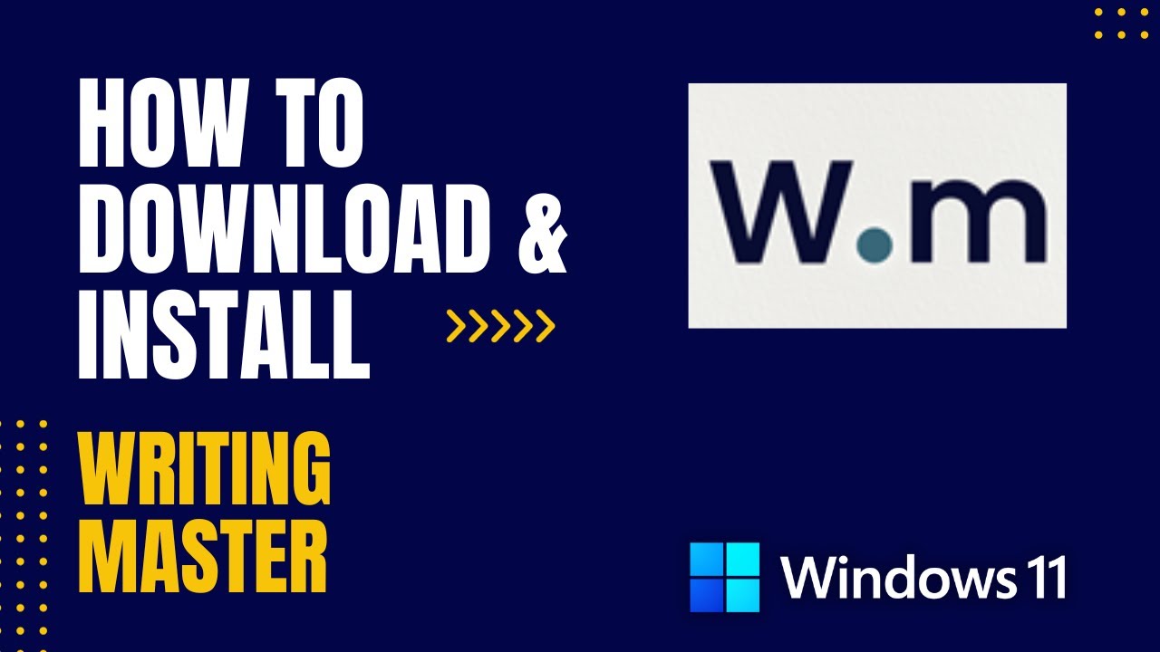 How to Download and Install Writing Master For Windows - YouTube