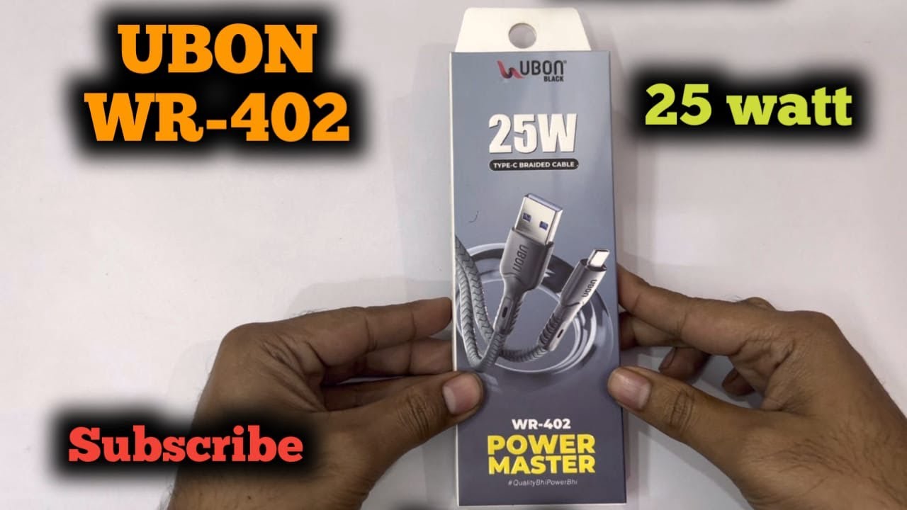 Ubon data cable wr 402 fast data cable 25 watt superior quality 199 ...