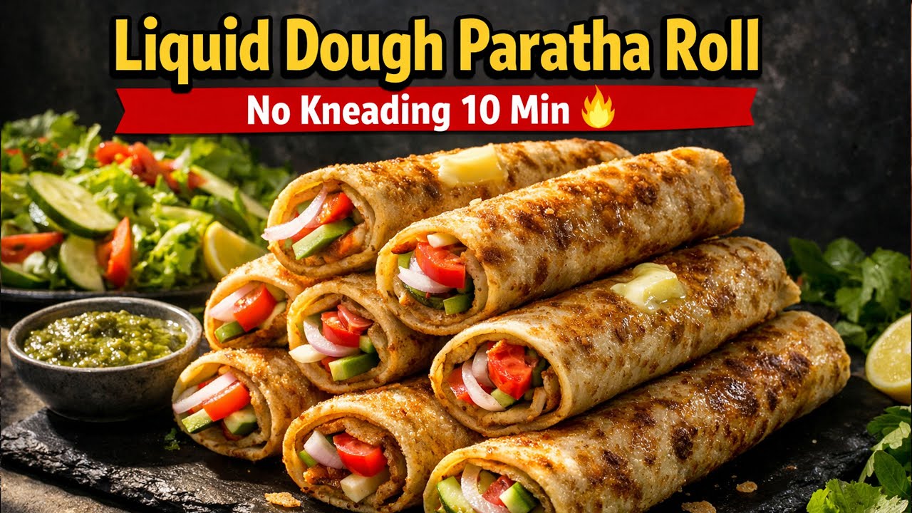 Crispy Aloo Paratha Rolls Without Kneading Dough: Street-Style Twist ...
