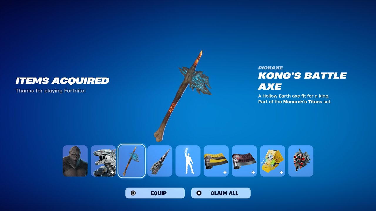 How To Get Kong’s Battle Axe Pickaxe For FREE! (Fortnite) - YouTube
