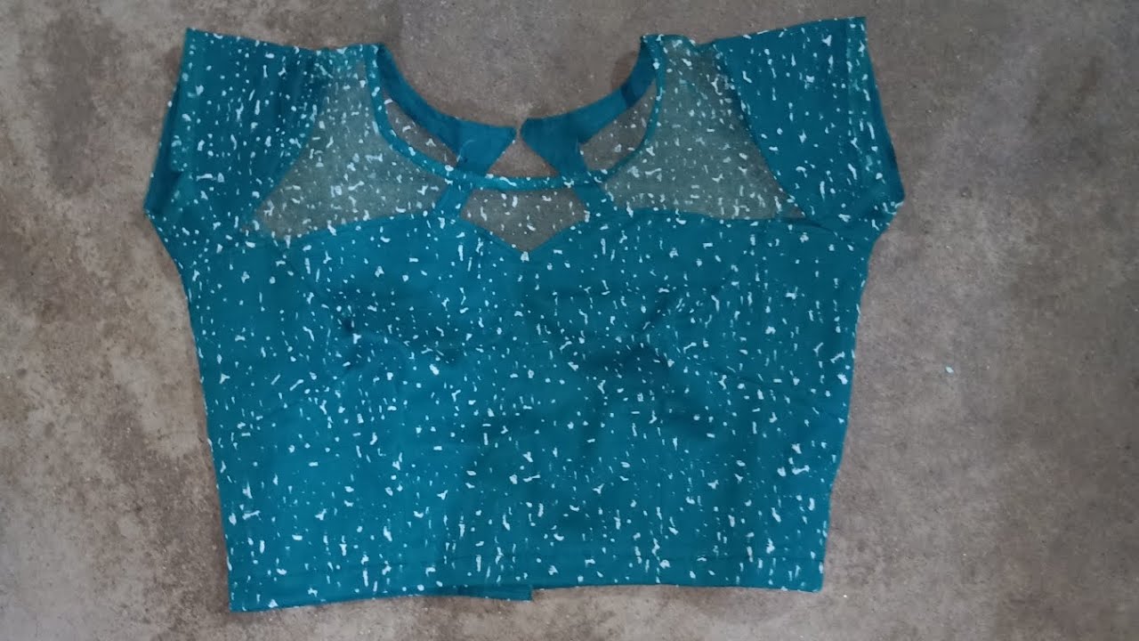 Net blouse design cutting and stitching in very easy way. Net blouse ...