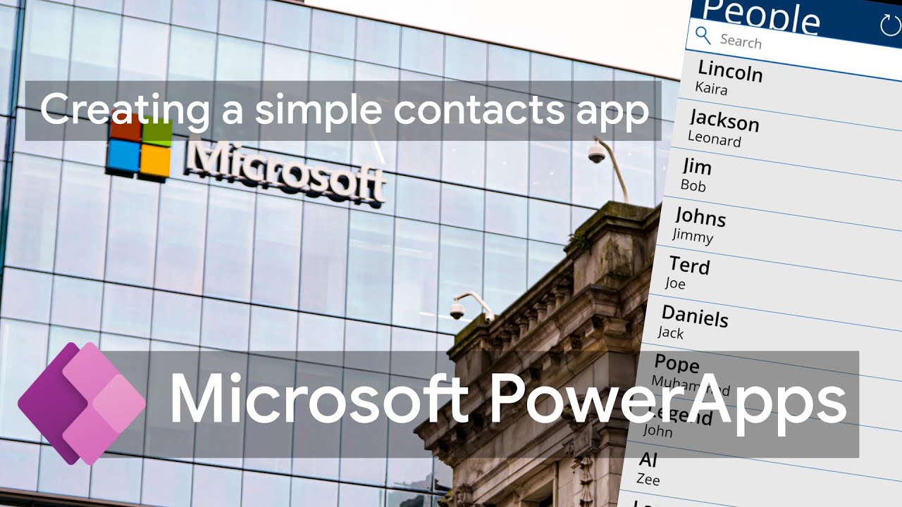 Creating a Simple Contacts App using Excel | Microsoft PowerApps - YouTube