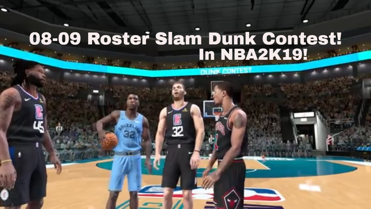 NBA 2K 08-09 Rosters Slam Dunk Contest - YouTube