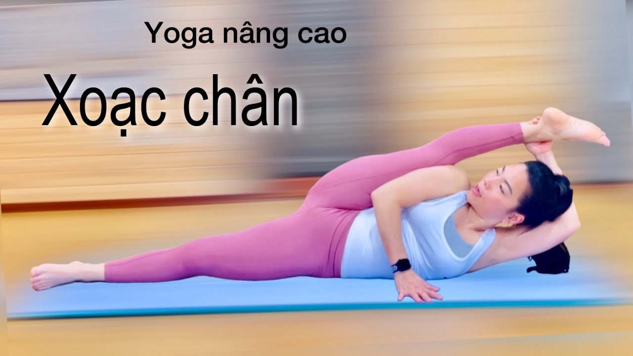 Bài tập khoẻ cơ khớp háng - thon đùi - giảm bụng / 50 bài yoga LEVEL 2 / YOGA THUY - YouTube