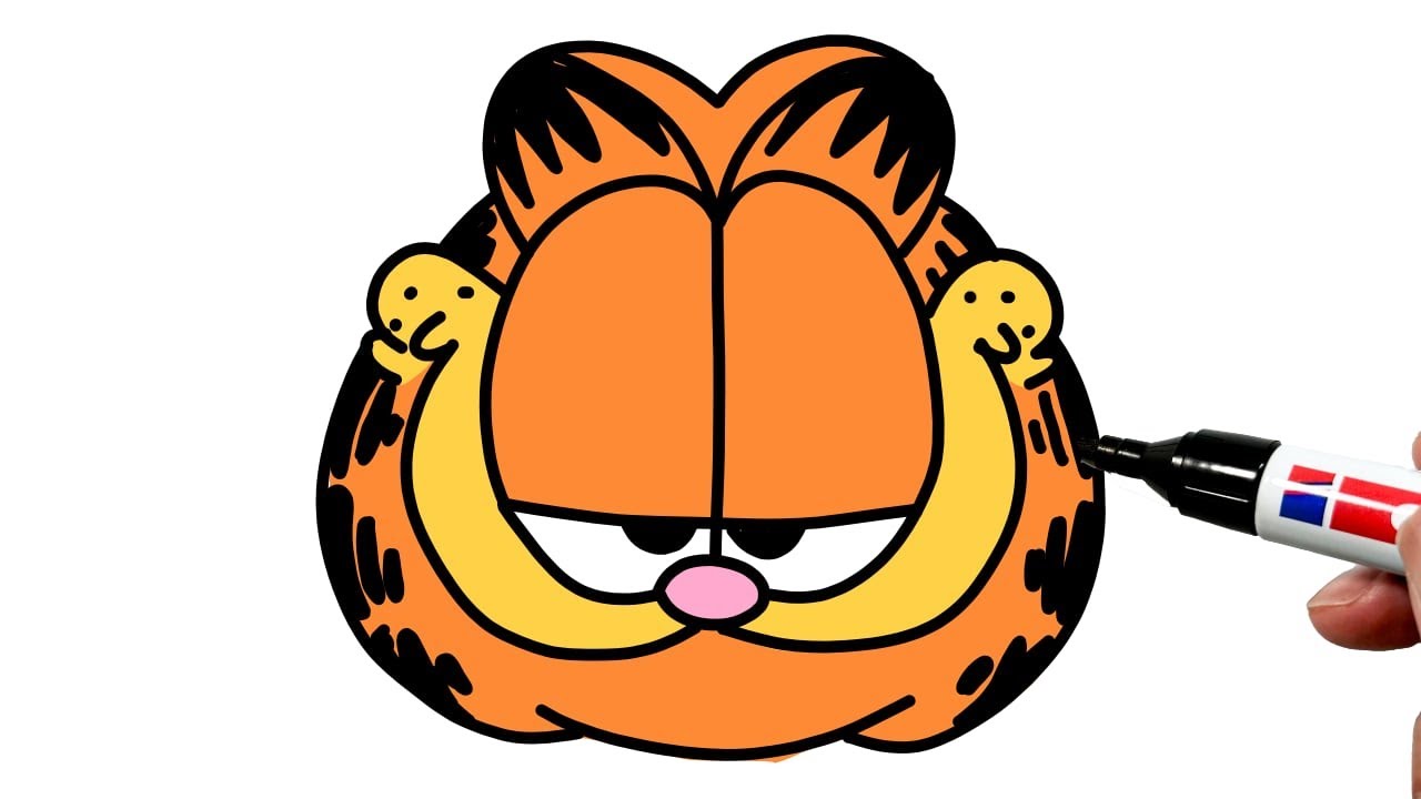 How to Draw Garfield (Face) - YouTube