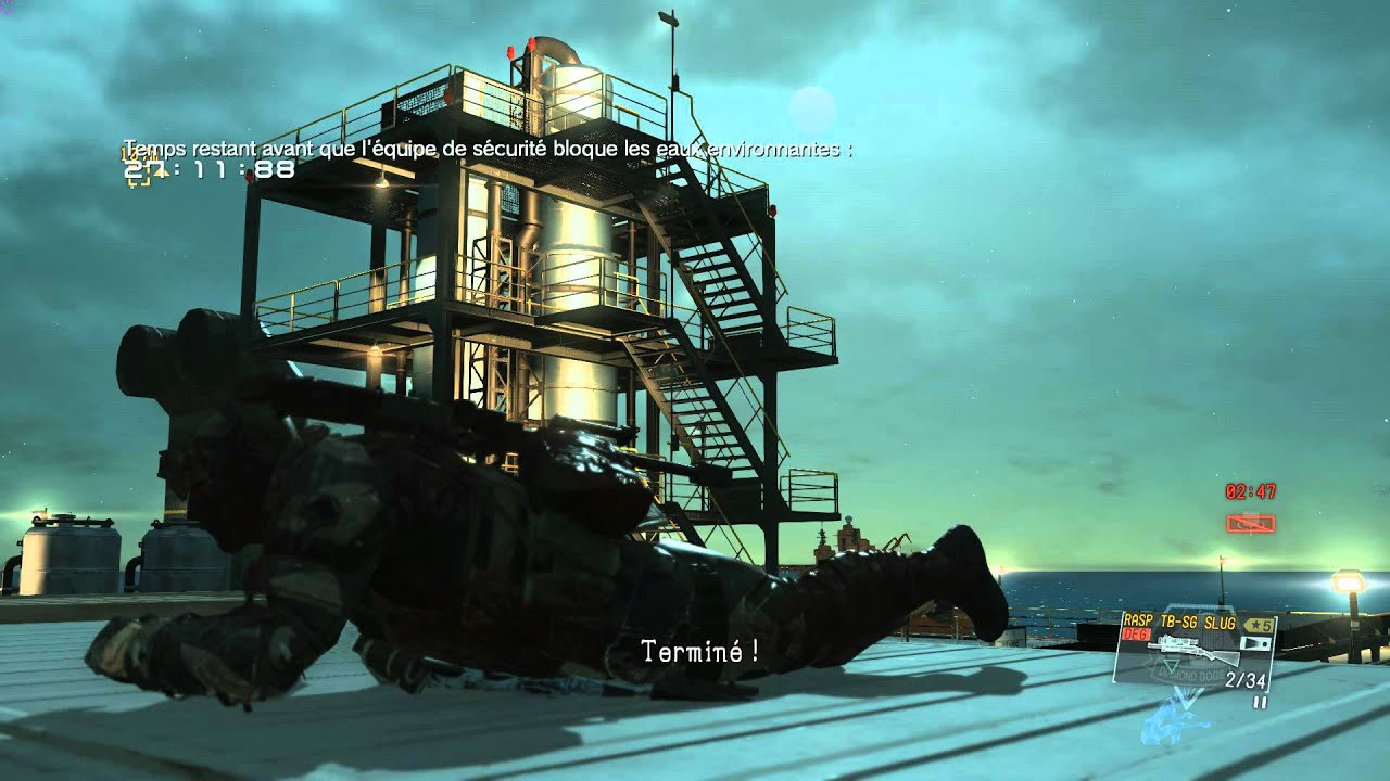 MGSV phantom pain mother base FOB defense no chance - YouTube
