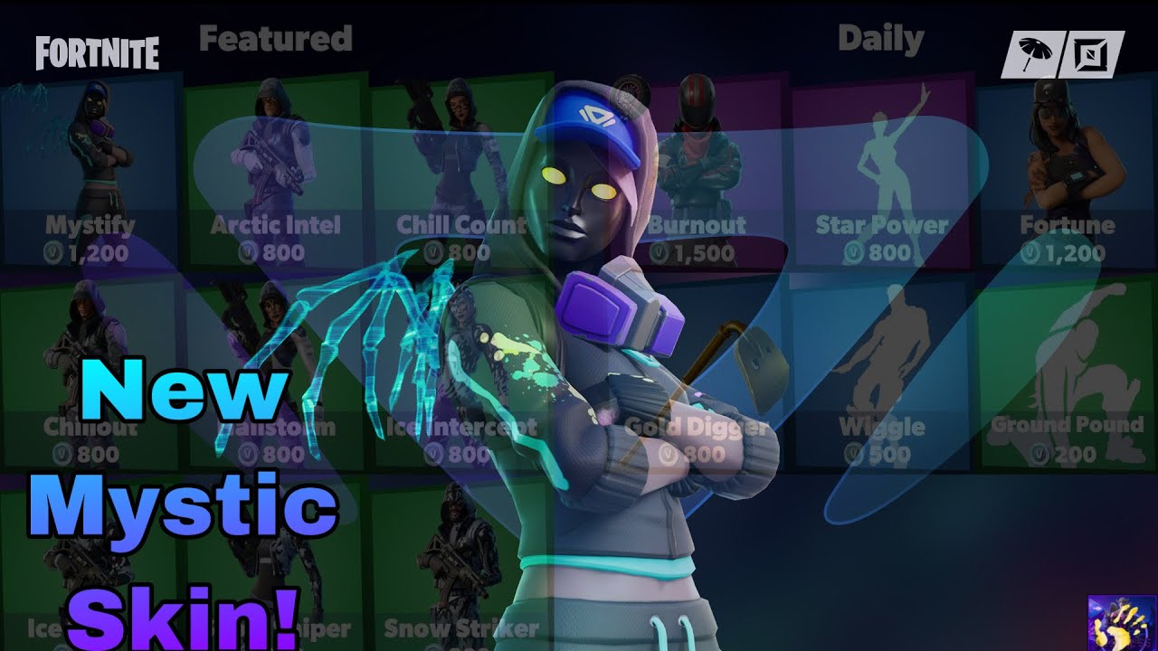 Fortnite Item Shop (New Mystic Skin) - YouTube
