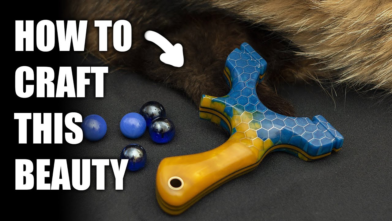 The process of making a slingshot in Ukrainian colors - YouTube