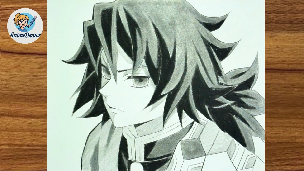 How to Draw Giyu Tomioka from Demon Slayer || Step by Step Anime ...