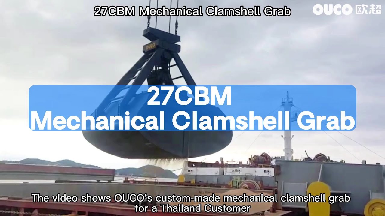 27CBM mechanical clamshell grab - YouTube