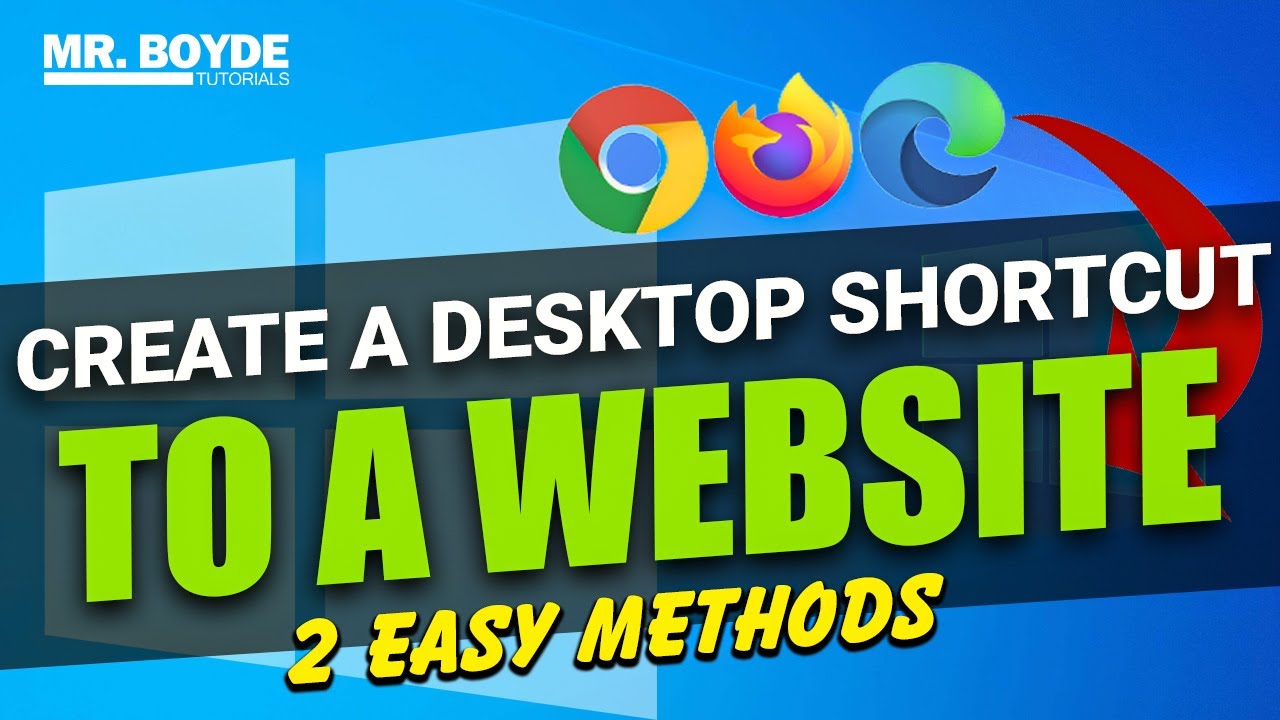 How to Create a Desktop Shortcut to a Website in Windows 10 - YouTube