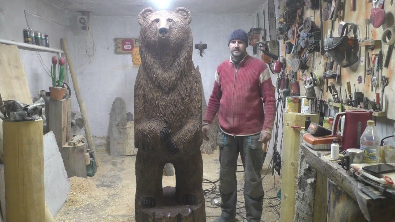 Пила и Болгарка, пилим большого медведя - YouTube