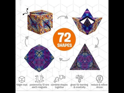 Crunchy magnets. Satisfying clicky noises. 70 shapes in 1 cube ...