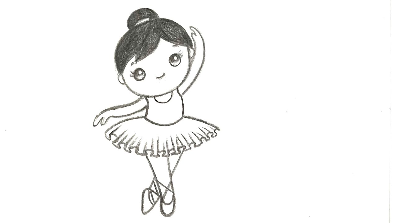 How to Draw a Cute Ballerina Step by Step | Easy Ballet Girl Drawing ...