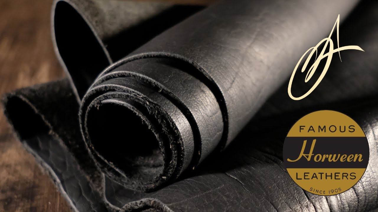 Horween Leather - Bison Black Tumbled 4.5-5oz - YouTube