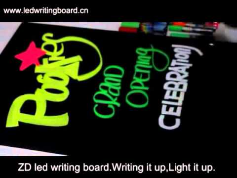 how to use electric led writing board - YouTube