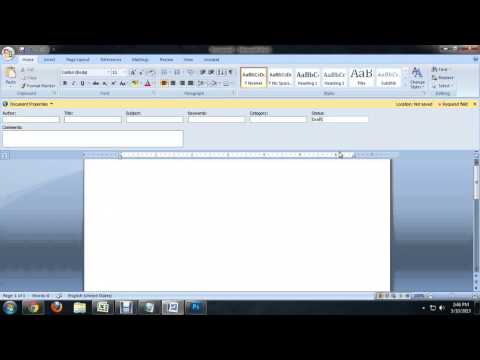 How to Change Status of Document Properties in Word 2010 : Tech Niche