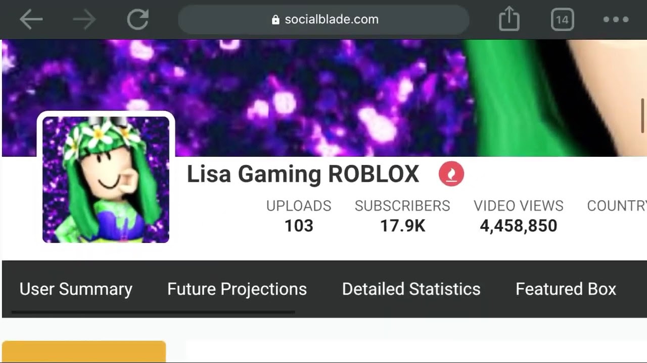 unedited footage of Lisa gaming roblox’s social blade - YouTube