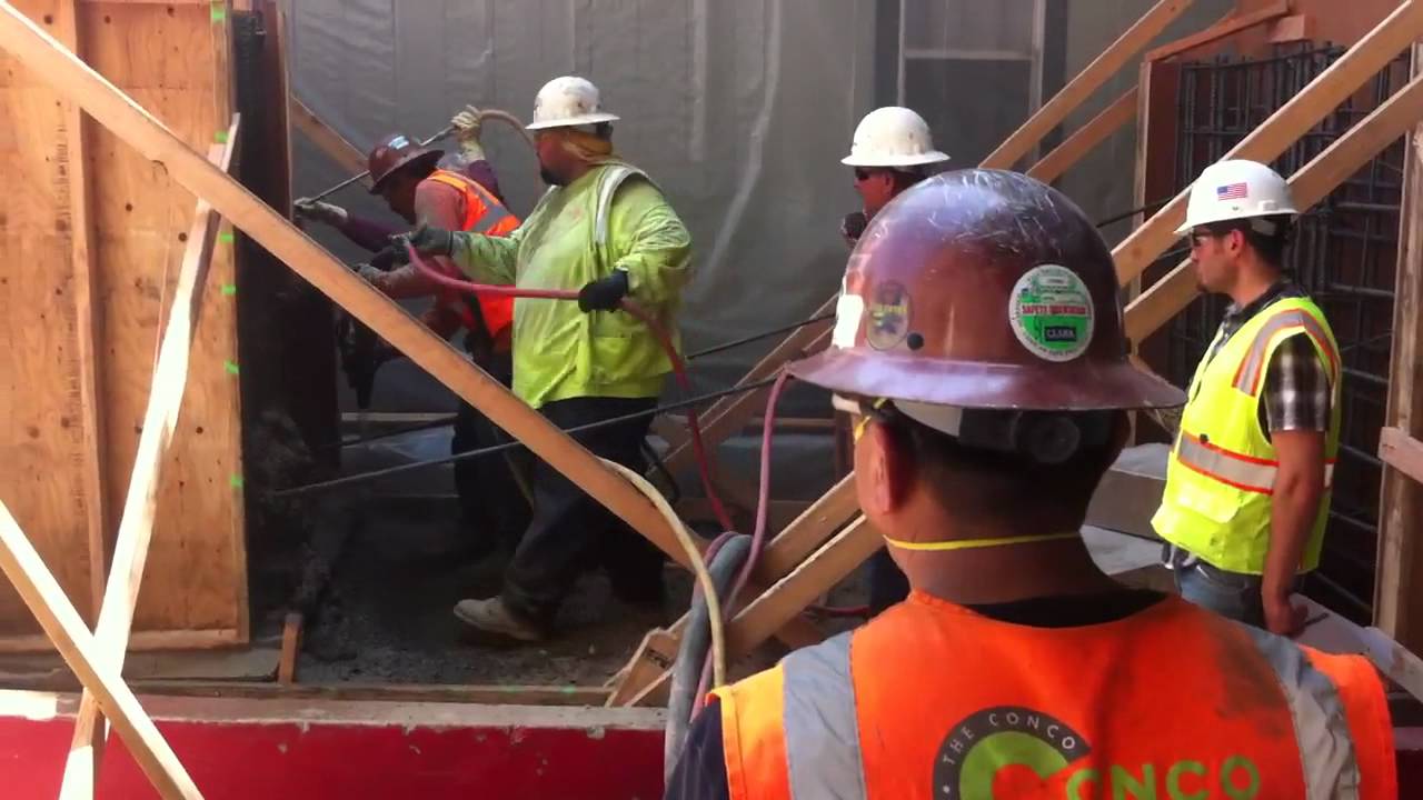 Shotcrete test panel 2 - YouTube