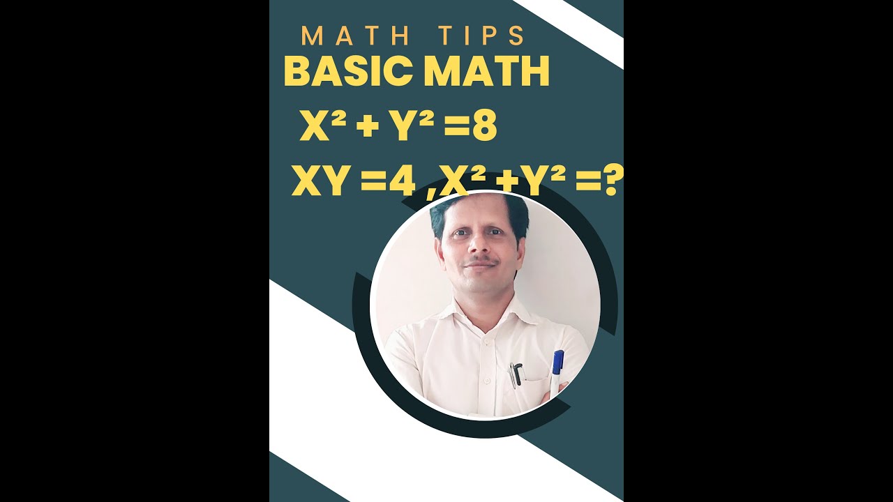 X² + y² =8 , xy =4 , x² + y² = ? //triki math #mathenjoy #pcc math#Algebric Expressions ...
