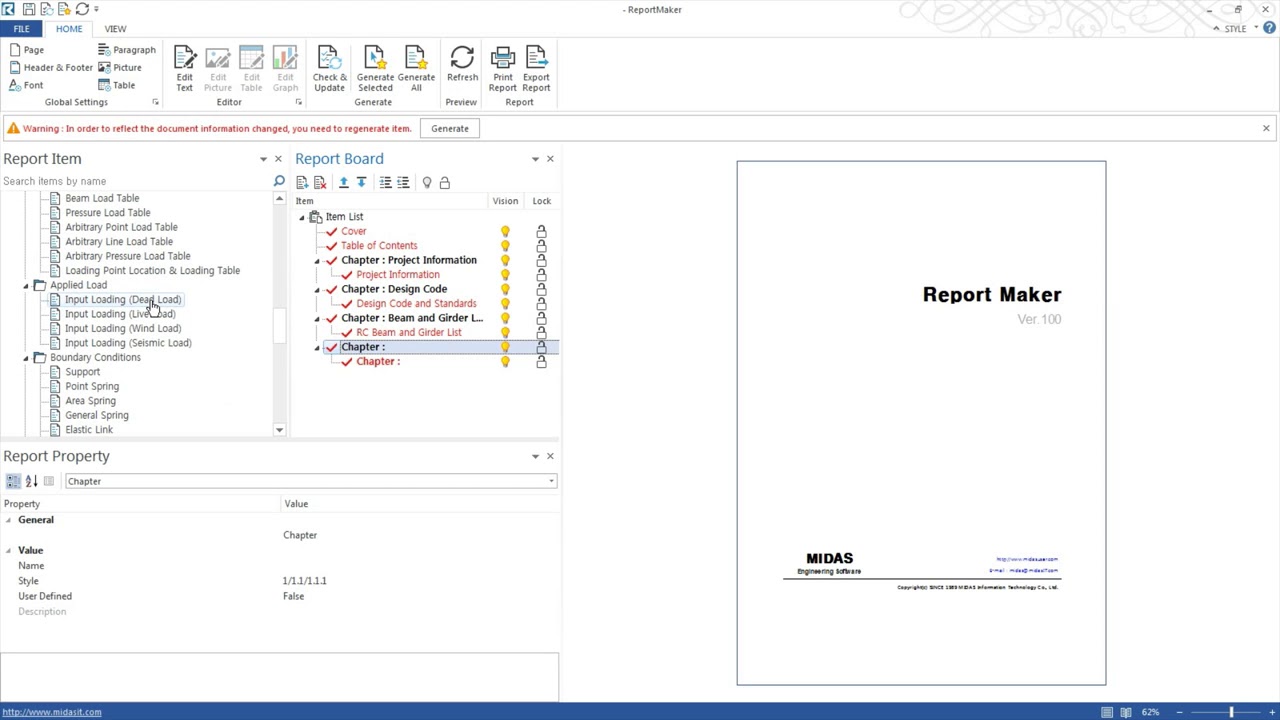 Report and Drawing 01 Generate Report - YouTube