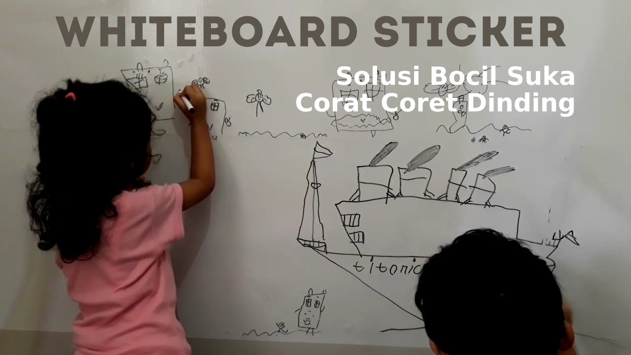 UNBOXING Papan Tulis Stiker / Sticker Whiteboard dan Cara Pemasangan ...