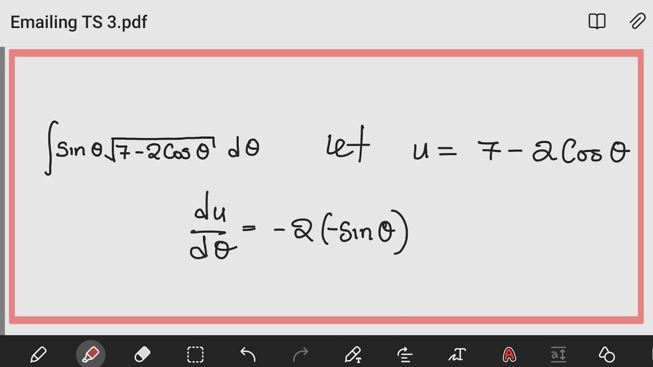 Integration by u substitution #example - YouTube