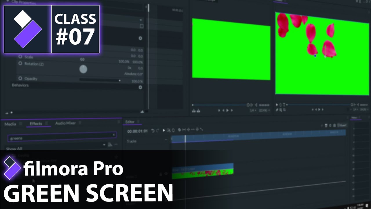 FILMORA PRO | GREEN SCREEN | ULTRA KEY, FEATHER & SMOOTHNESS TUTORIAL ...