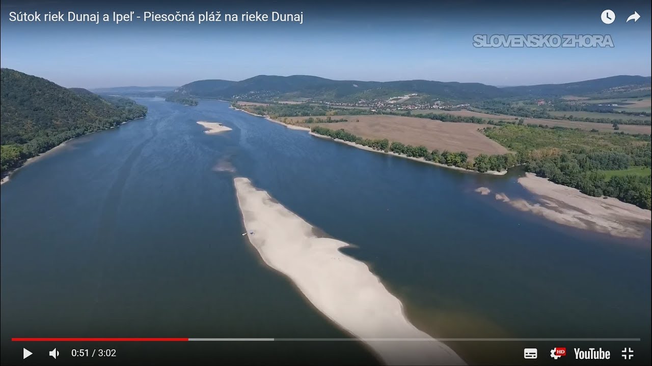 Sútok riek Dunaj a Ipeľ - Piesočná pláž na rieke Dunaj - YouTube