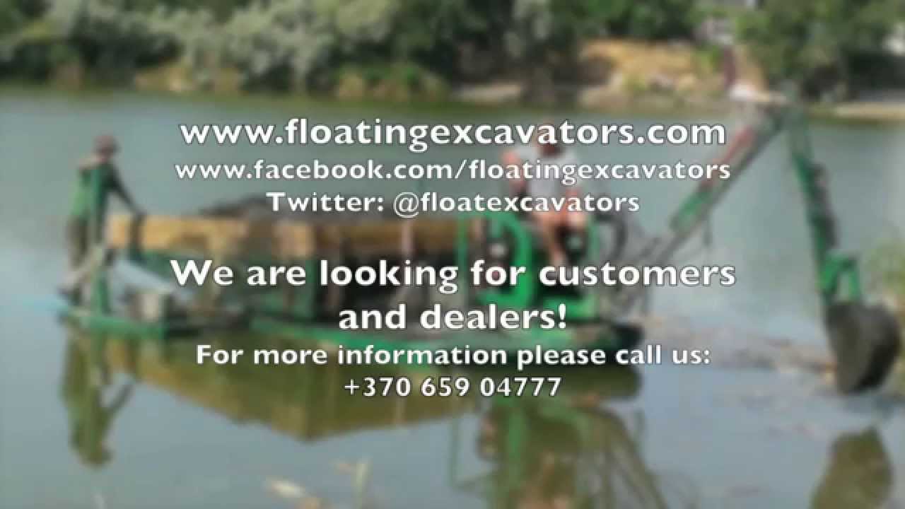 Floating mini excavator dumper for sale - YouTube