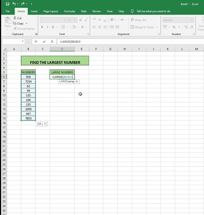 How To Find Large Number #excel #shorts #excel #exceltips #exceltutorial #exceltrick - YouTube