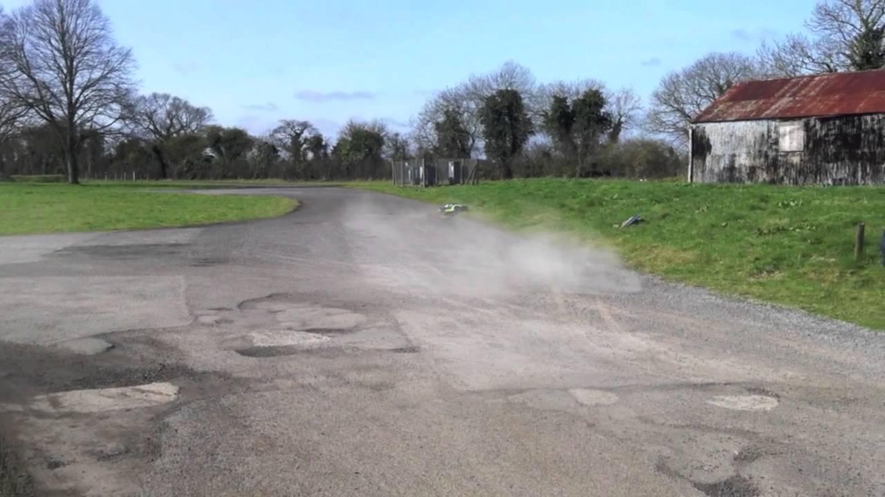 BZM micro exhasut system stock Losi 26cc engine - YouTube