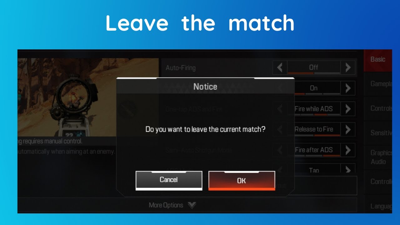How to leave match of apex legends mobile | exit apex legends mobile ...