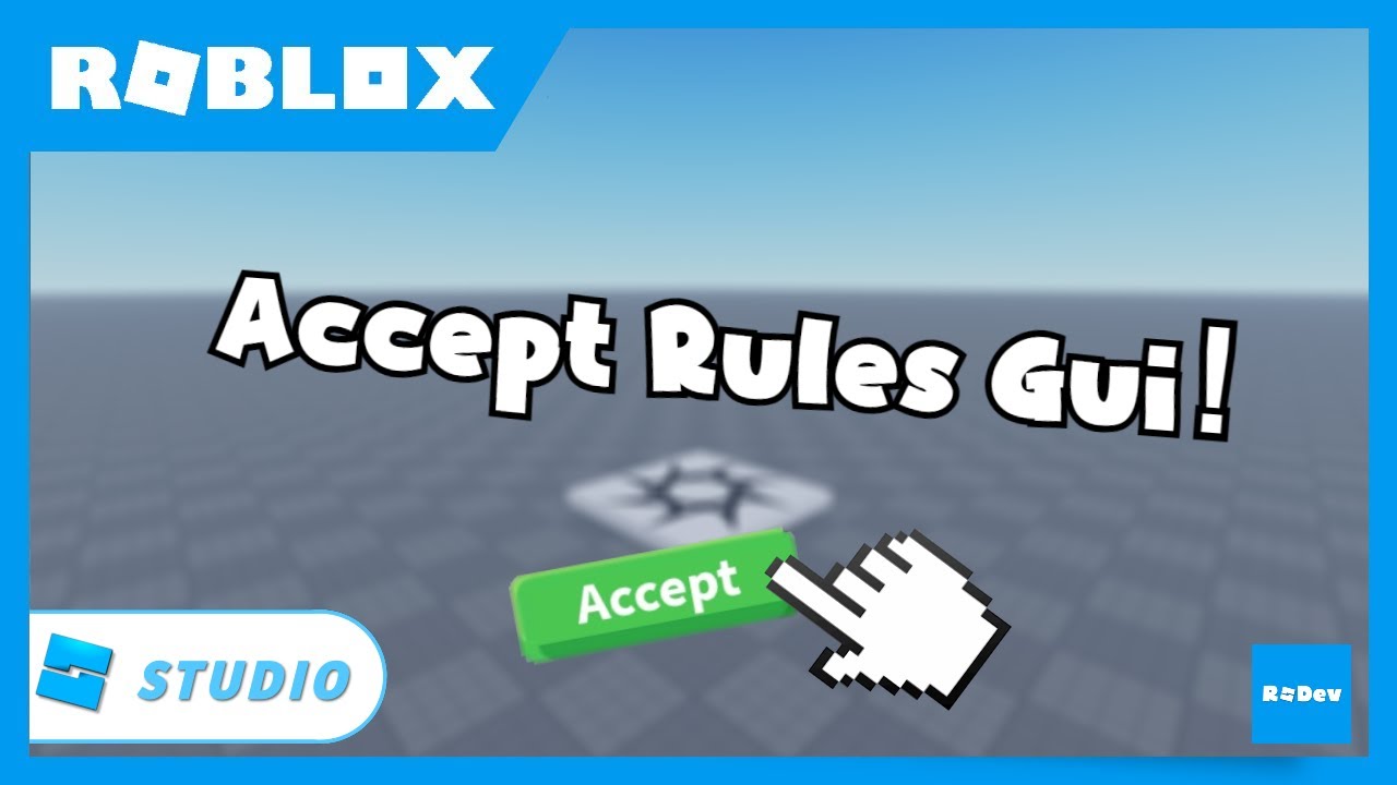 Roblox Accept Rules Gui Tutorial - YouTube