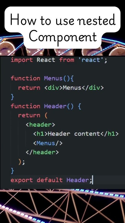 How to use the nested component in react #growwithjitubhaiya - YouTube