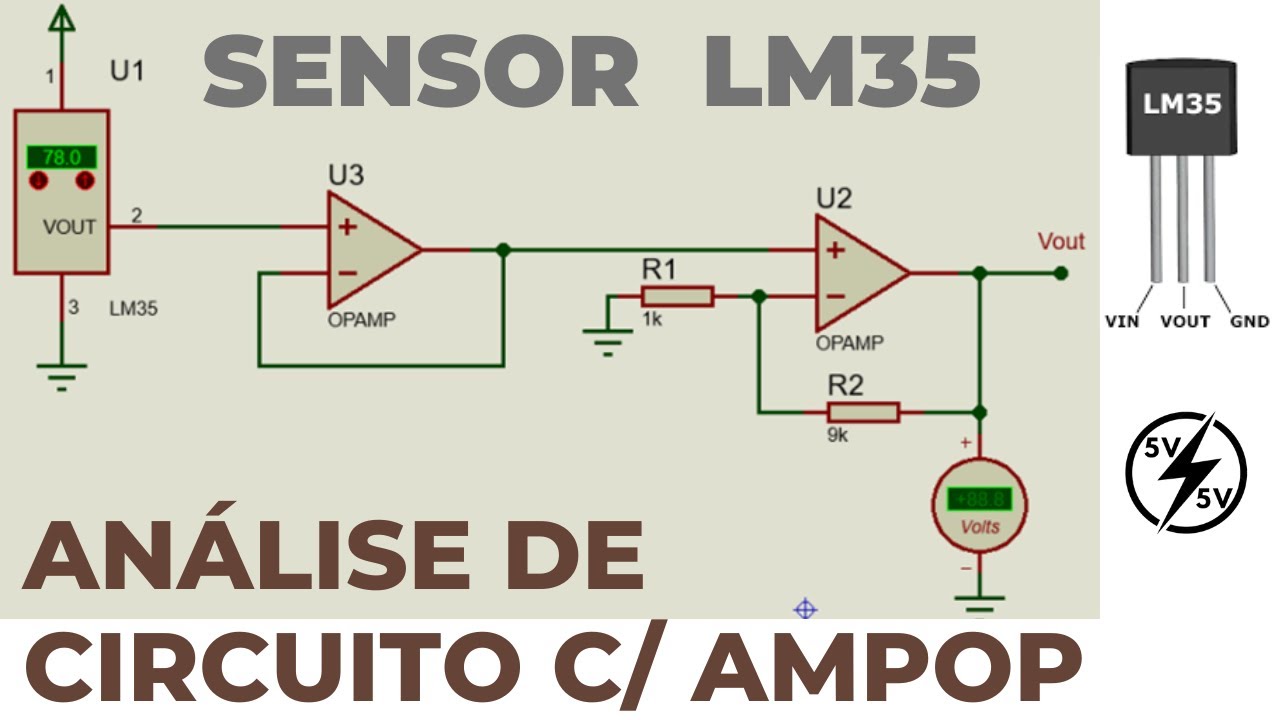 Sensor LM35 com Ampop - Simulação e Análise - YouTube
