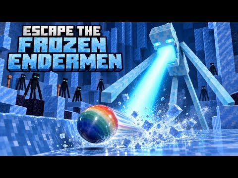 Escape the Frozen Endermen | Minecraft Marble Run