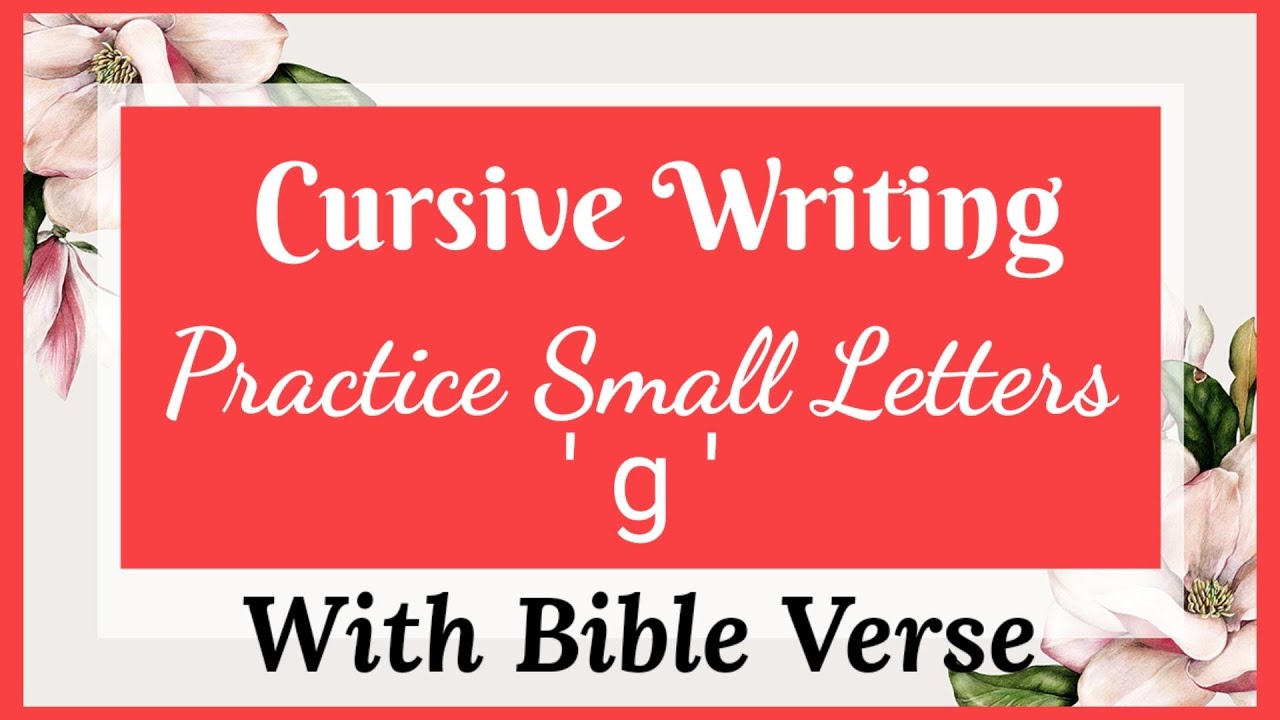 ️ Hand Writing Practice Small Letter [ g ]With Bible Verse 🌏 Sis Selvi ...