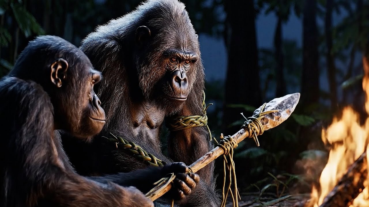 Life Millions of Years Ago | Ape Tribe’s Ritual of Stone Weapon Making ...